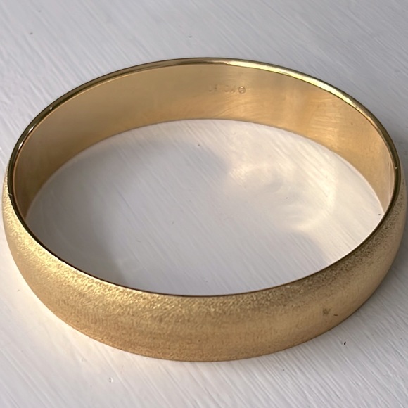 Monet | Jewelry | Monet Brushed Gold Toned Bangle Bracelet | Poshmark